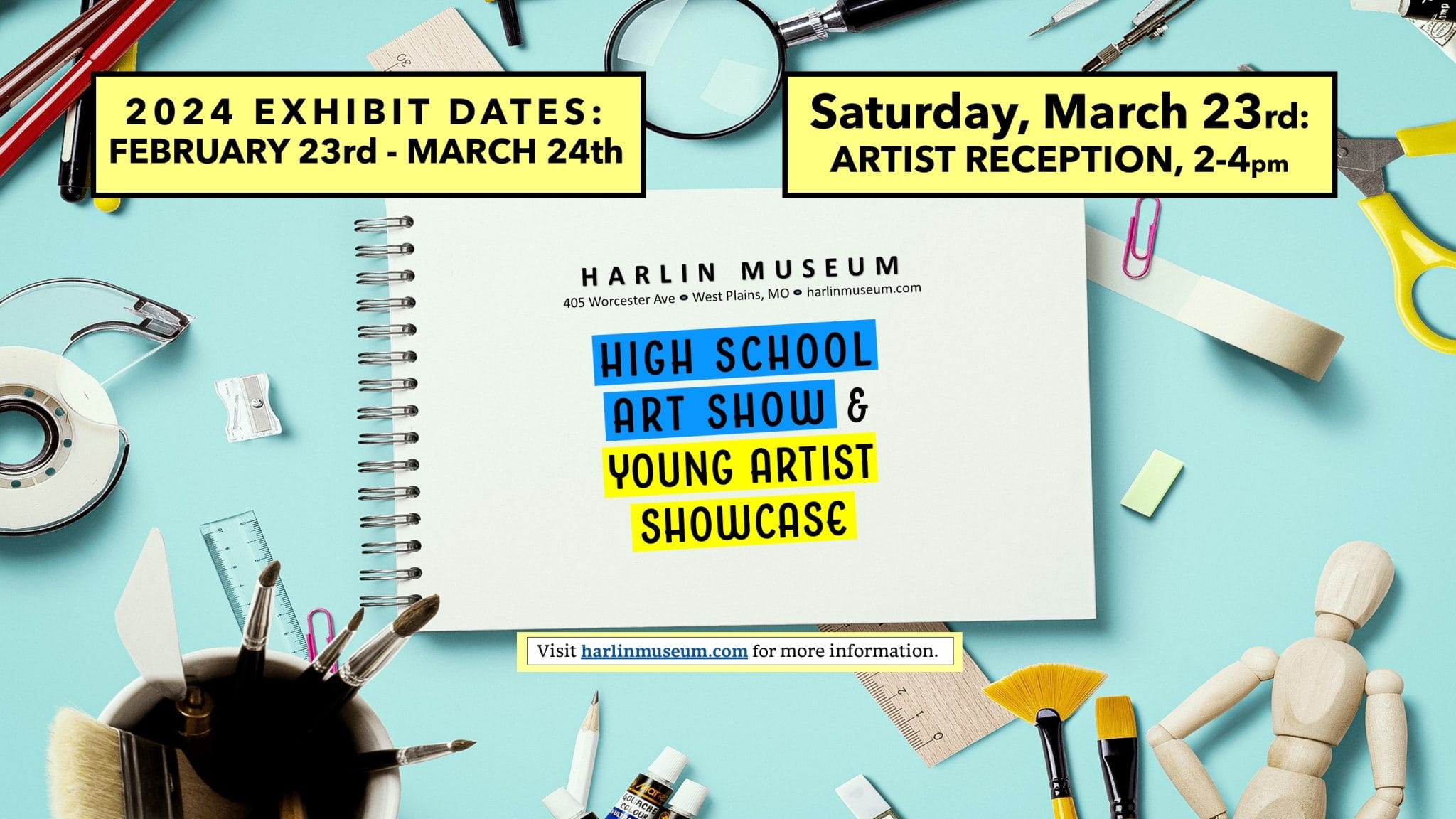 ARTIST RECEPTION – 2024 High School Art Show